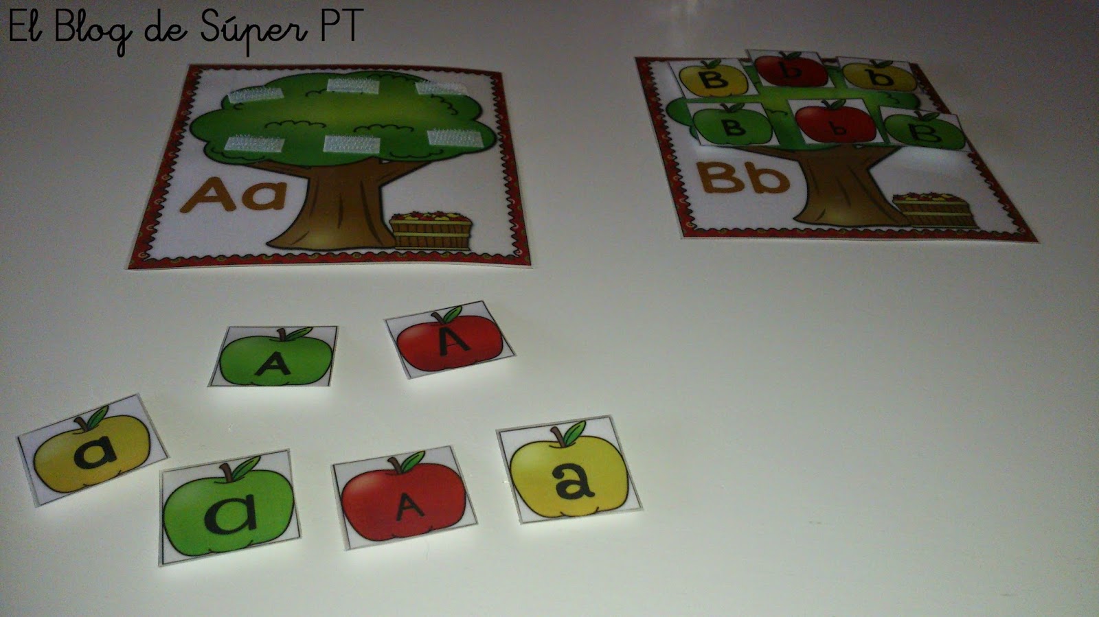 Segunda colaboración: Abecedario de manzanas.